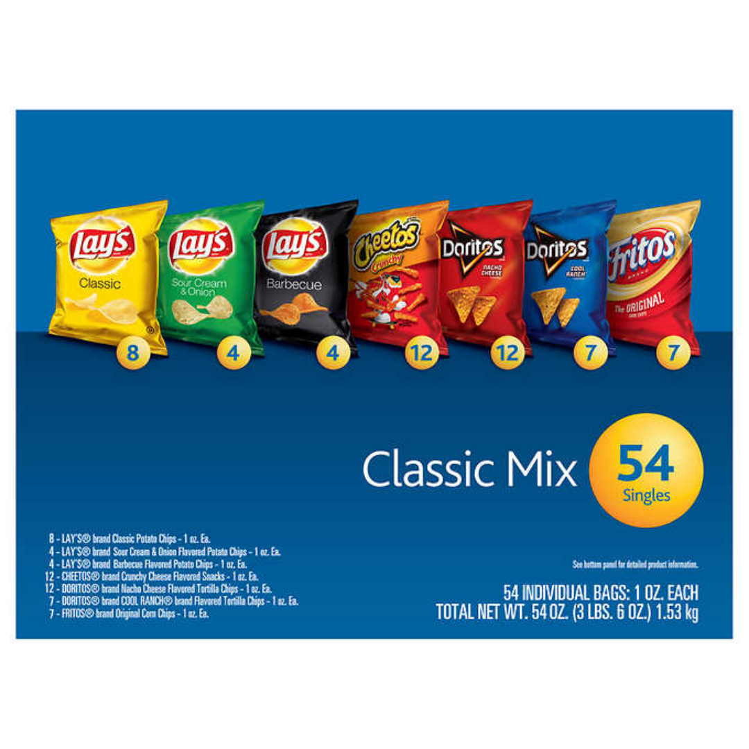 FRITO LAY Classic Mix Variety Packs (54bags) - [Box Deal] – k-oneshop